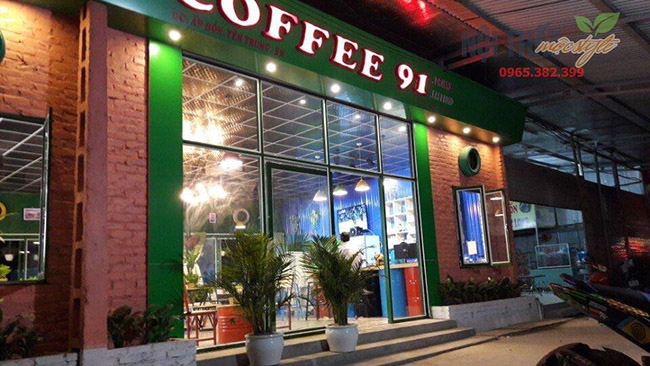 Tham khảo quán cafe 91 đẹp tại Bắc Ninh - Nội thất Mộc Style